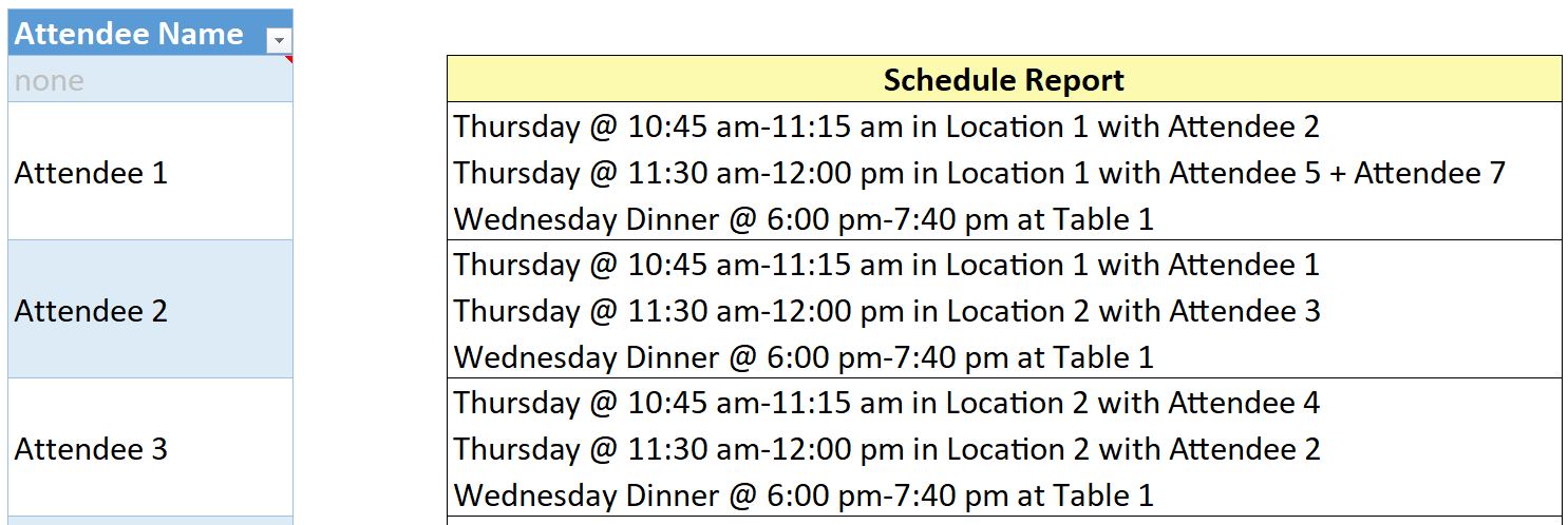 Speed Dating Scheduler - Clutch Office